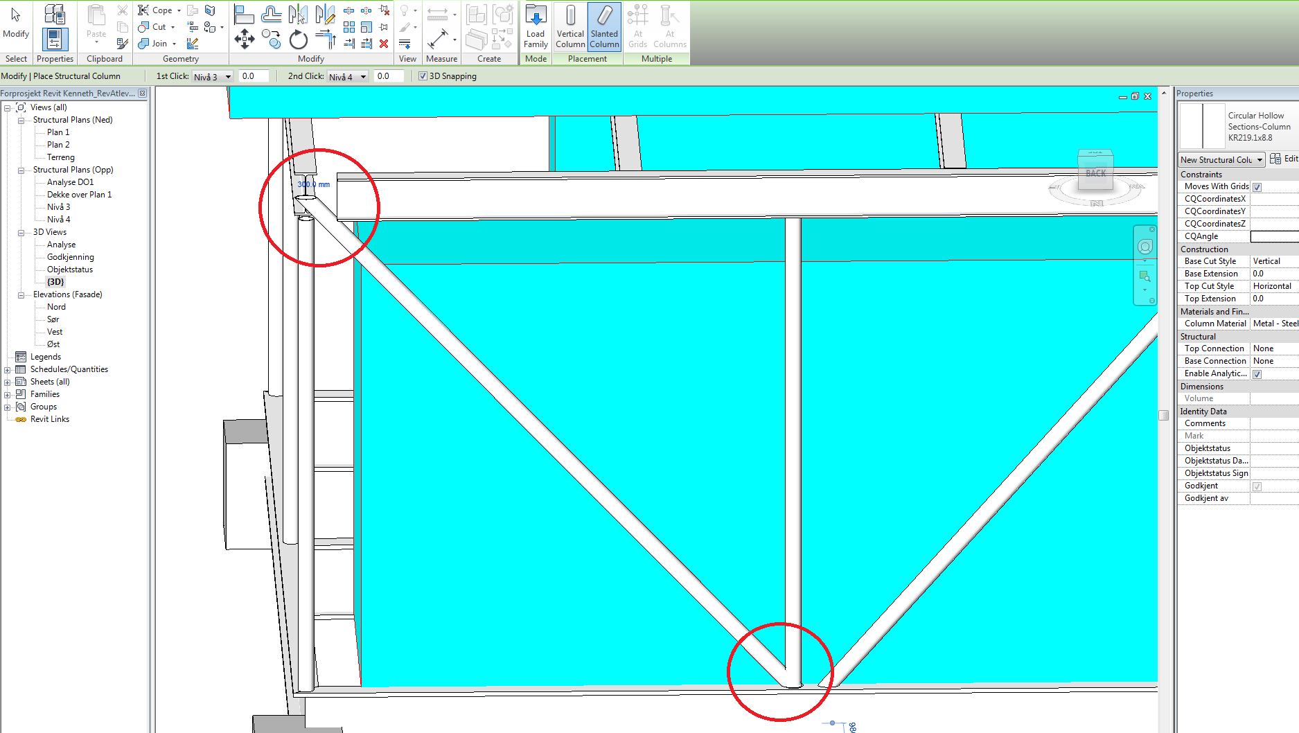 Solved: Slanted column meets "Beam/Column joints" - Autodesk Community