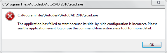 Solved: The application has failed to start AutoCAD 2016 - Autodesk ...