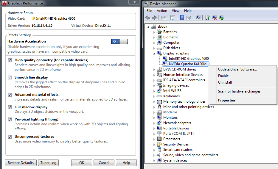 AutoCAD 2016 ZBook 14 G2 FirePro M4150 - Autodesk Community