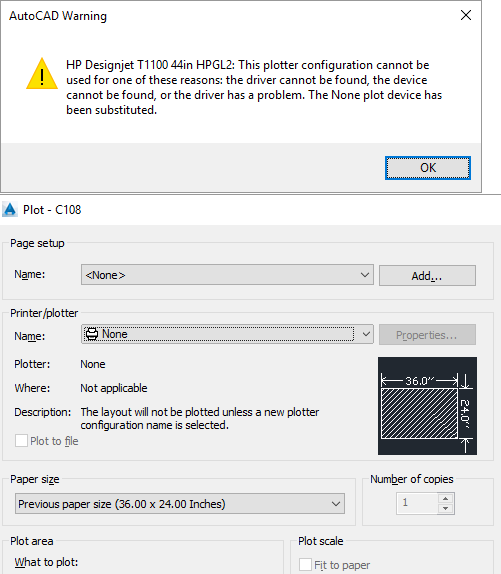 Windows 10 and HP Designjet 1050C plotter Driver - Autodesk Community