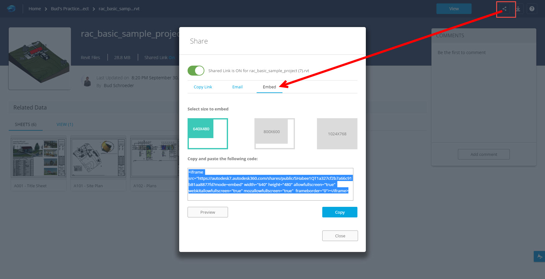 Solved: a360 drive beta - embed - Autodesk Community
