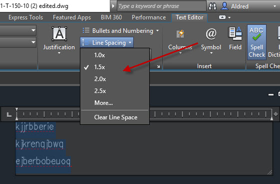 Editing line spacing in a table cell - Autodesk Community