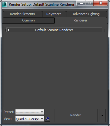 Renderer Panel (Render Setup Dialog) - Autodesk Community