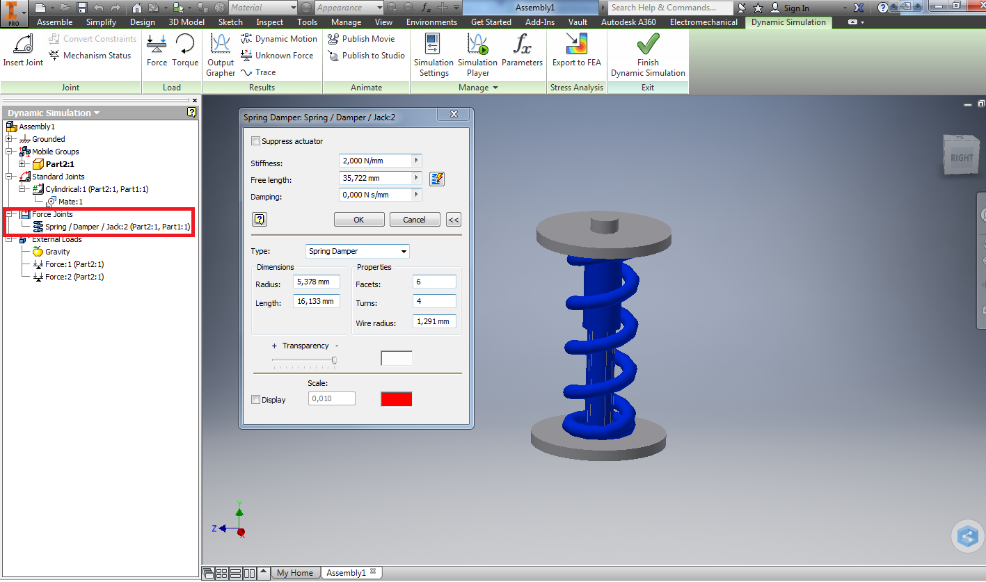 Force Effect - Springs - Autodesk Community