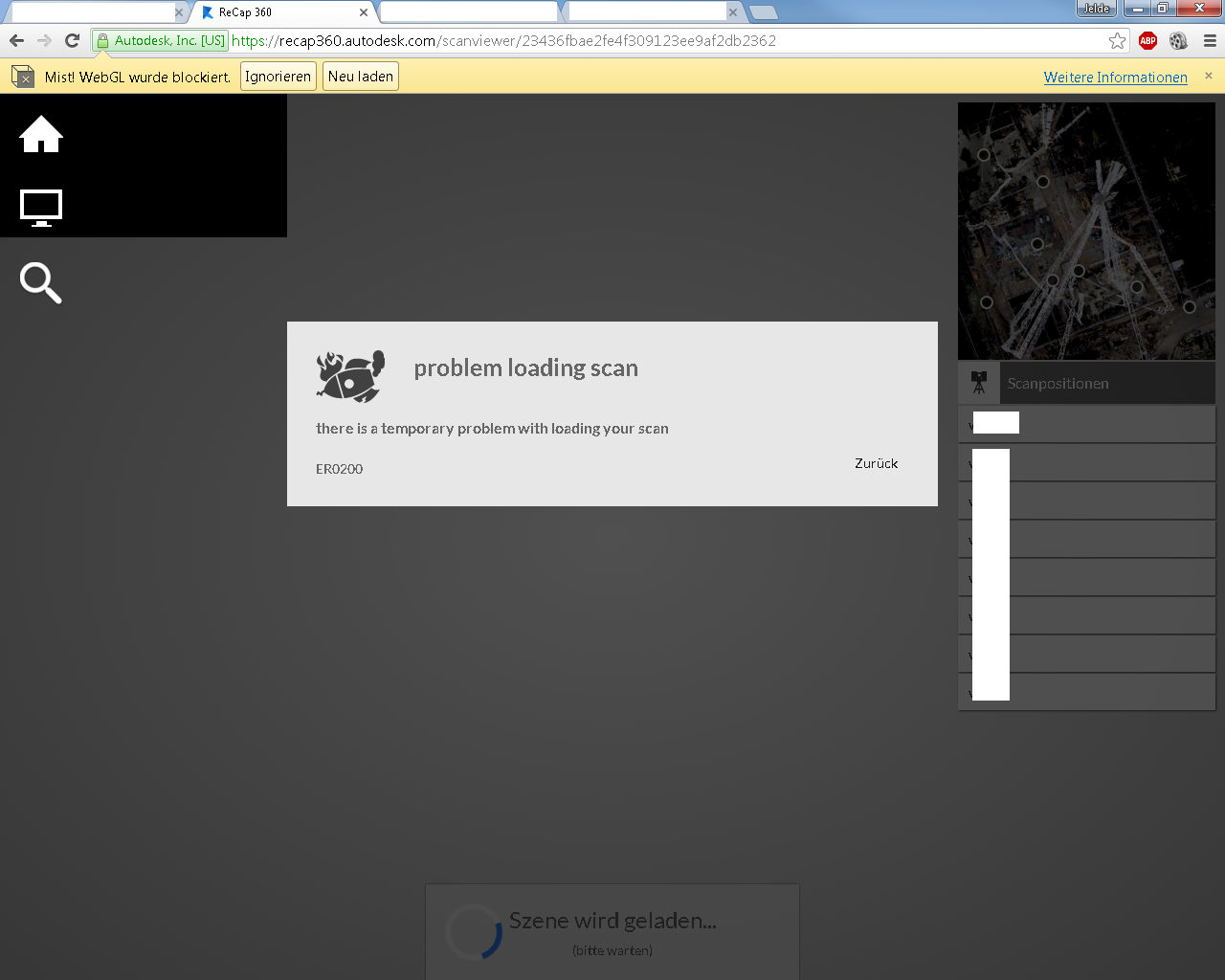 Solved: Viewing my Scans in A360 not possible due to WebGL blocking - Autodesk Community