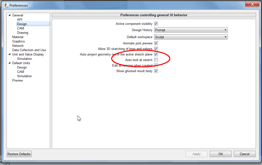 Solved: Stop automatic Look At Sketch Plane - Autodesk Community