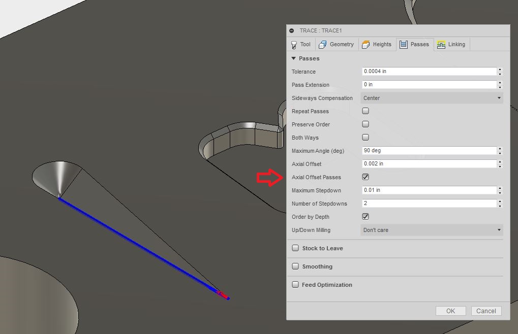 3d ramped groove - how to set up? - Autodesk Community