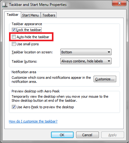 AutoCAD 2015 and opening drawing makes windows taskbar disappear each ...