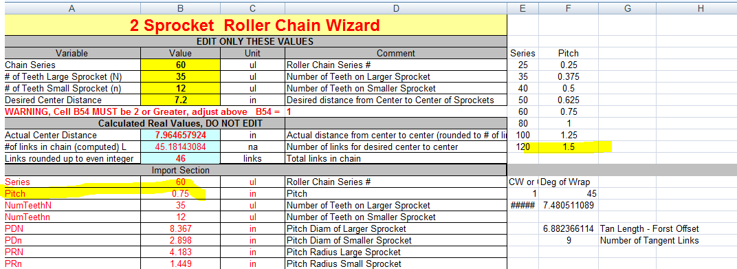 Roller Chain Center Distance - Autodesk Community