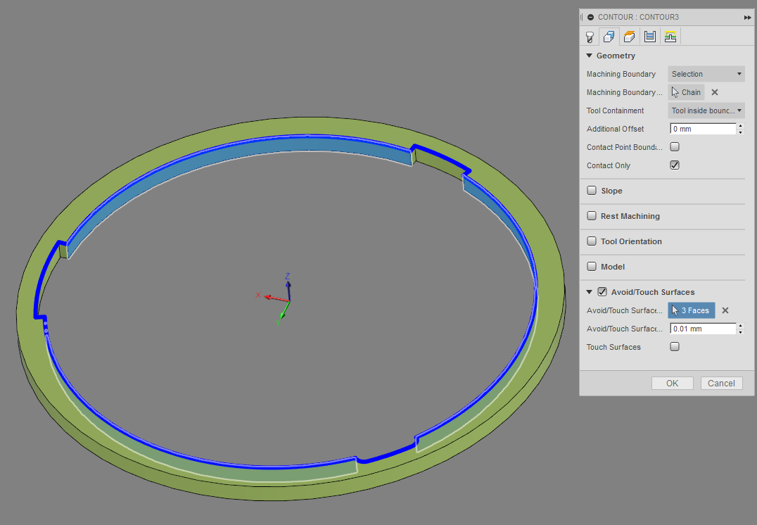 Solved: 3D Contour toolpath cutting into the model - Autodesk Community