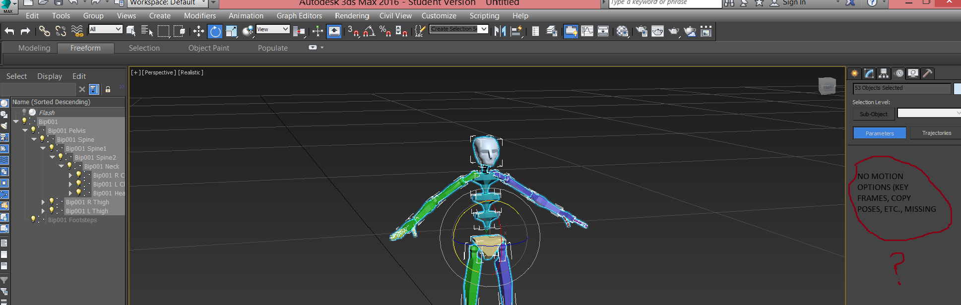 AutoRigged Biped Motion tab not available - Autodesk Community