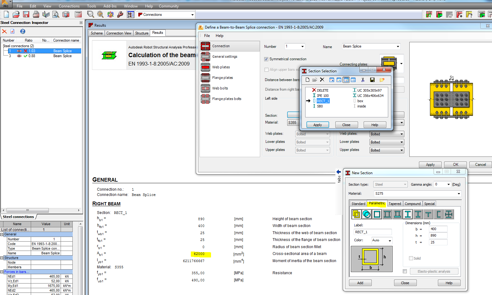 Solved: Bolted splice connection for Box section: problem? - Autodesk Community