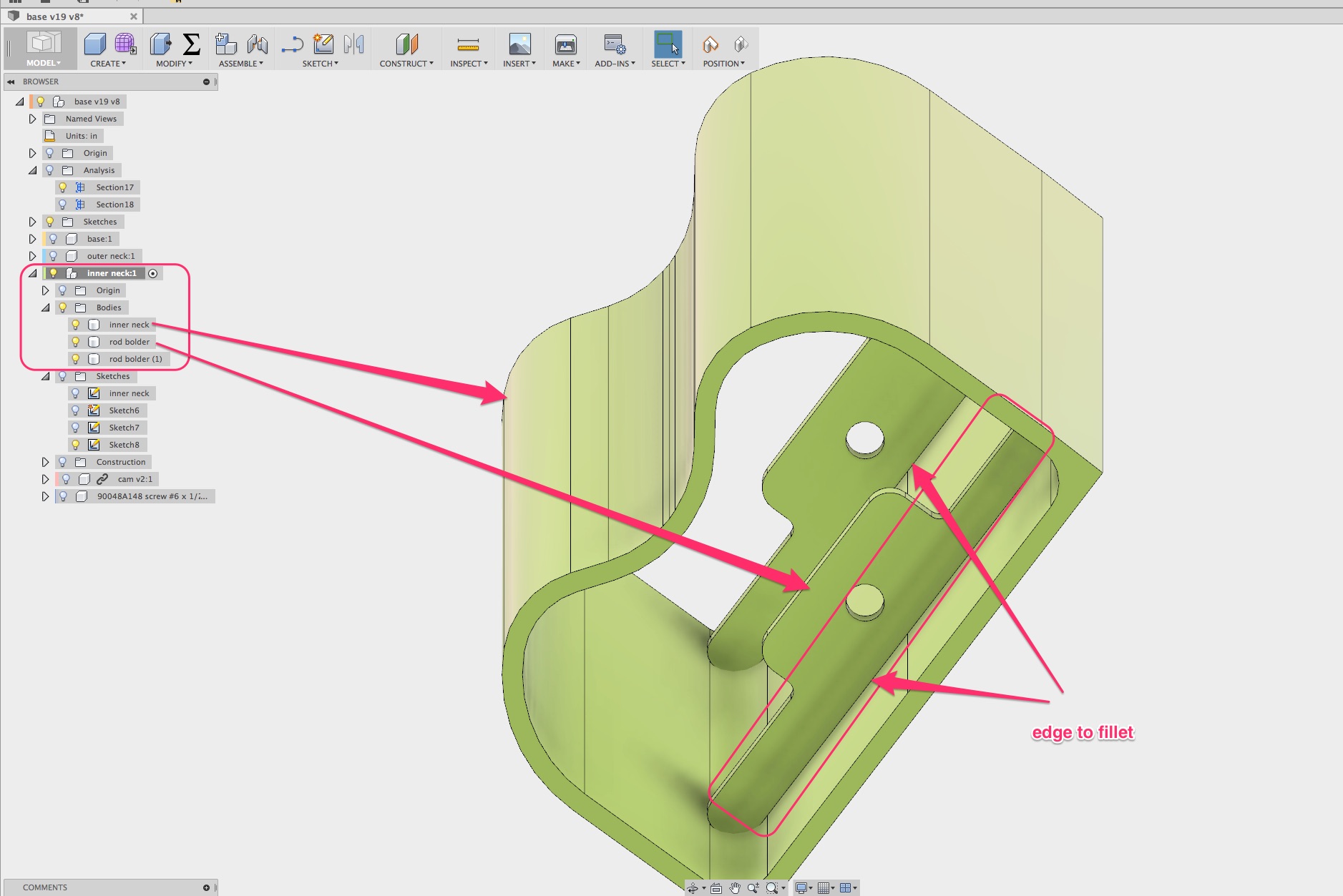 Solved: Advice needed - using fillets for sturdier 3D printing within ...