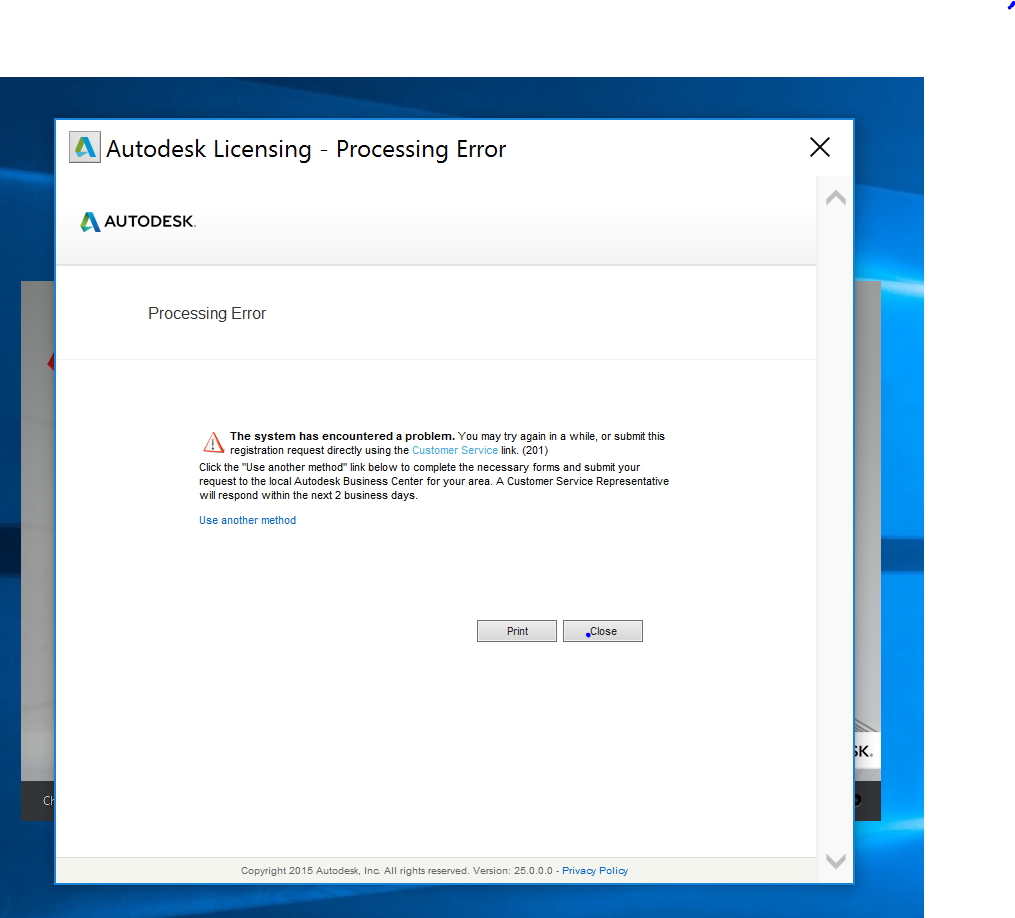 registration system error - Autodesk Community