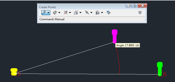 Solved: Create manual points by angles and distances with backsight ...