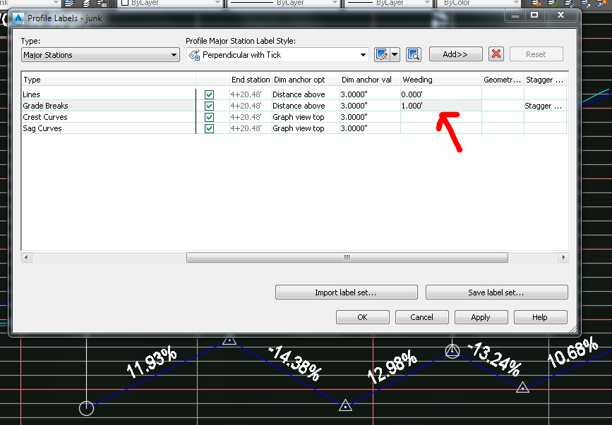 Solved: missing grade break labels? - Autodesk Community