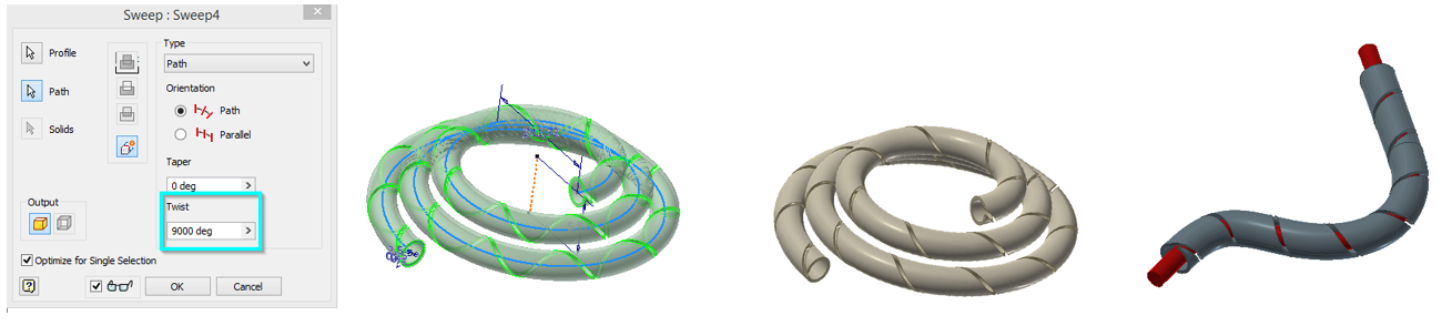 Solved: spiral cut along sweep path - Autodesk Community