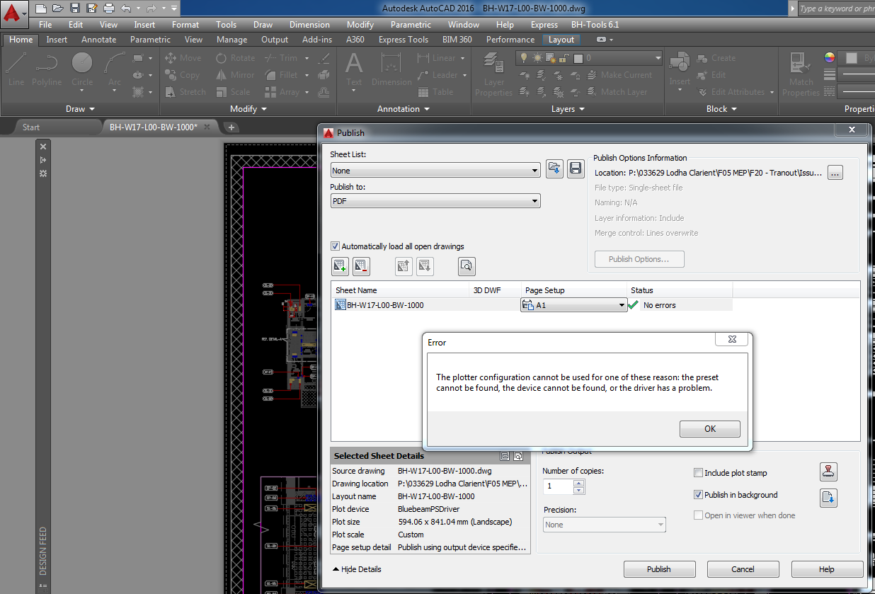 Solved: AutoCAD 2016 Publish Setting Error - Autodesk Community