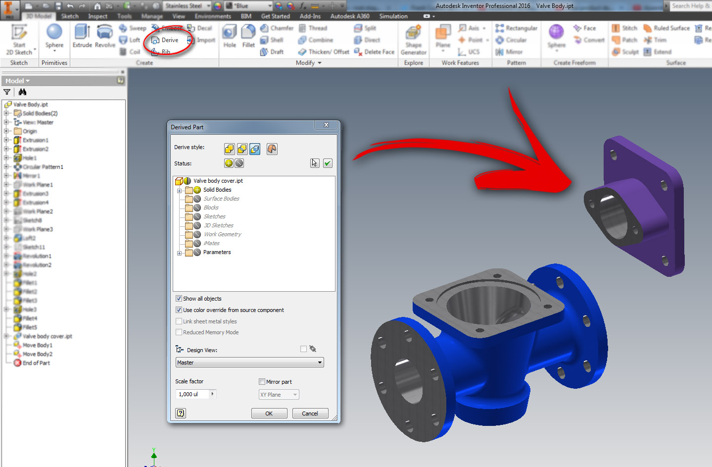 Constrain Derived Components (for a precise and quick position) - Autodesk Community