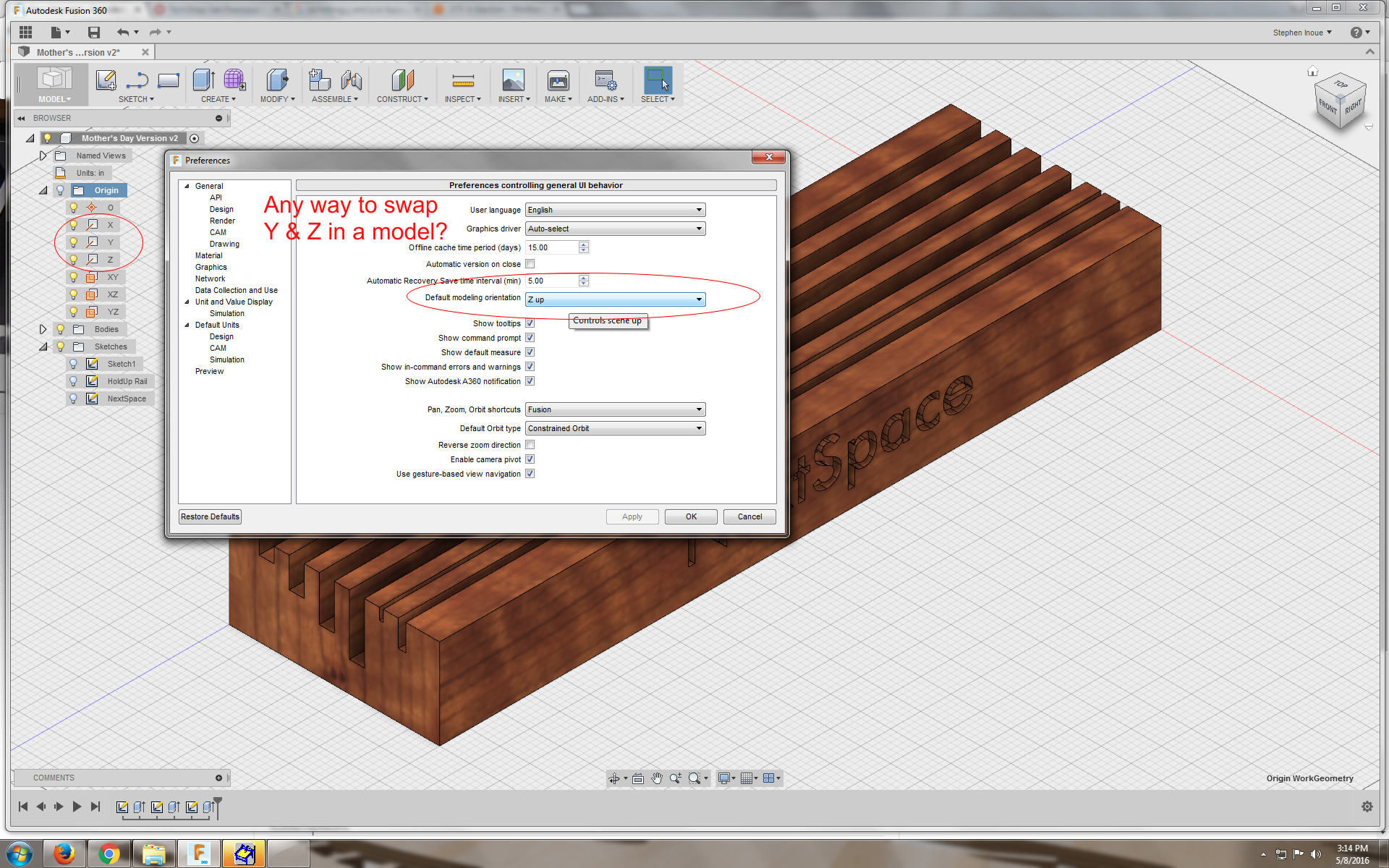 Solved: Y vs Z Axis - Any way to switch Y & Z axis in a Model? - Autodesk Community