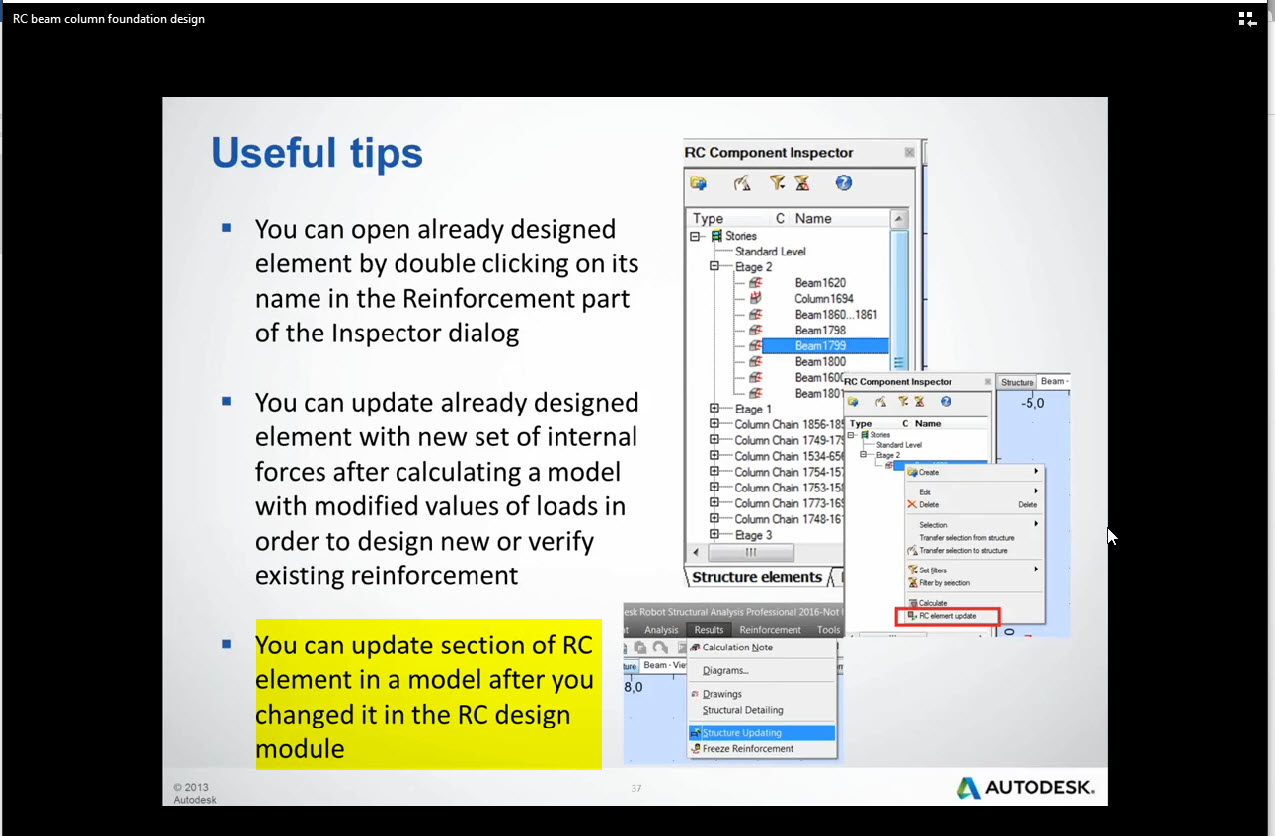 Solved: How to update RC beam size in a model from reinforcement design module - Autodesk Community