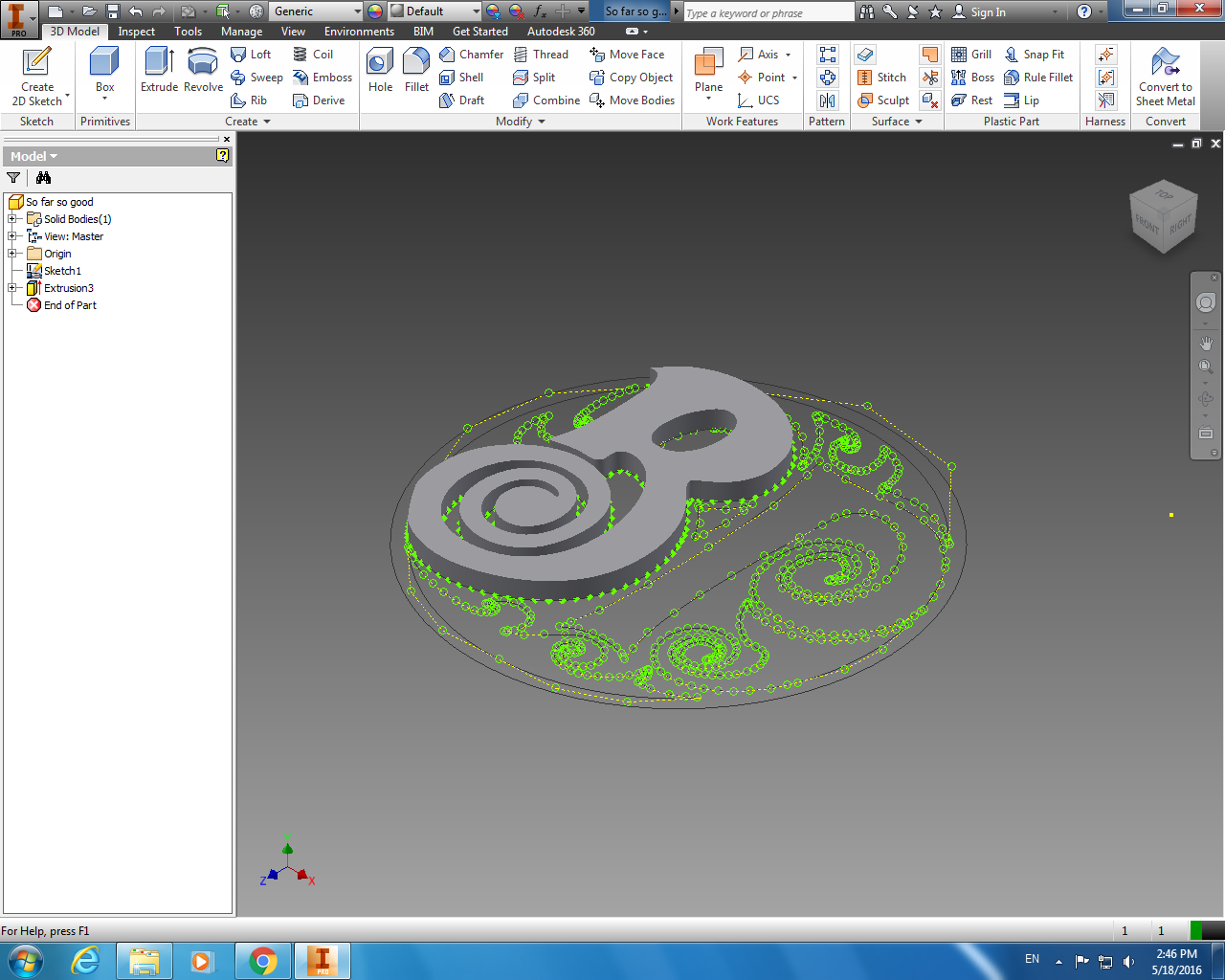 Please help. Inventor extrusion gives out wrong solid - Autodesk Community