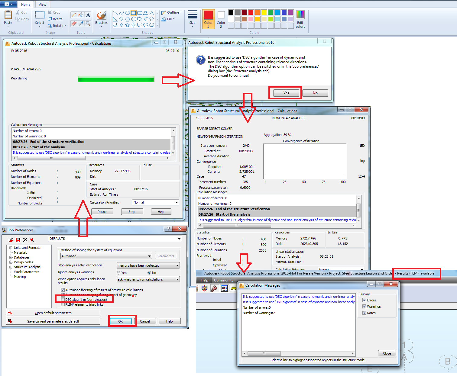 Solved: Instability Type 3 during non-linear analysis - Autodesk Community