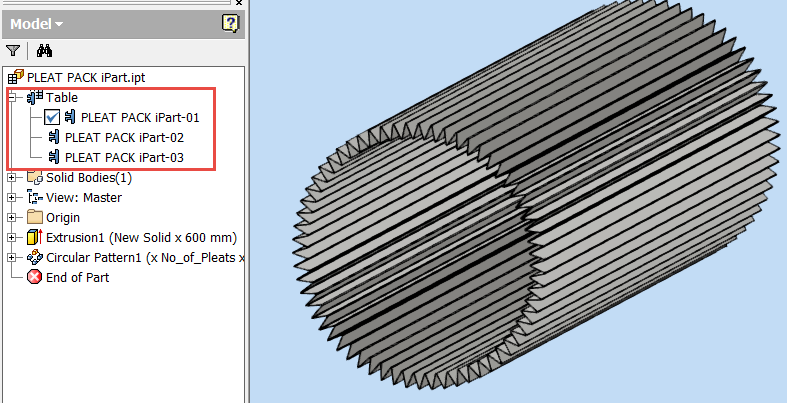 Solved: Parametric Model of Pleat Pack - Autodesk Community