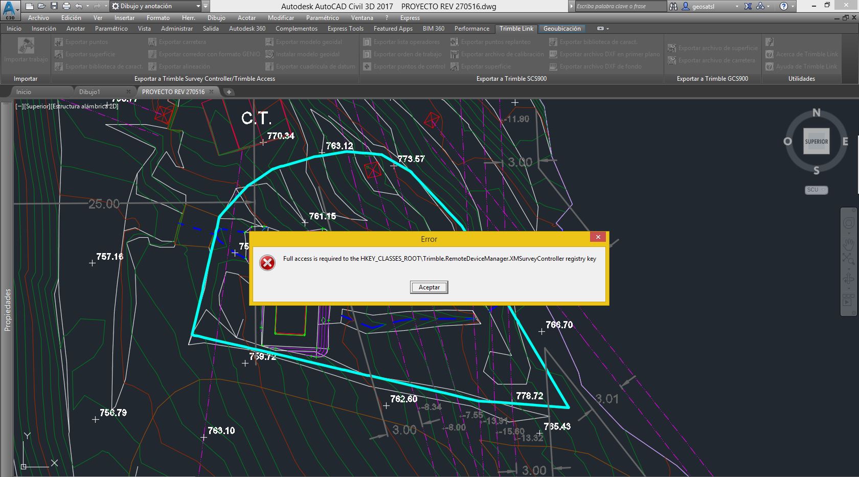 problema trimble link 2017 - Autodesk Community