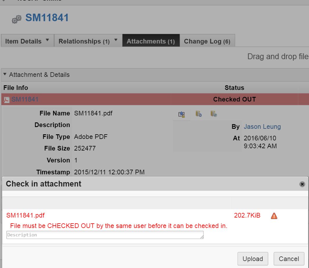 Solved: Can't check out and check in my attachment? - Autodesk Community