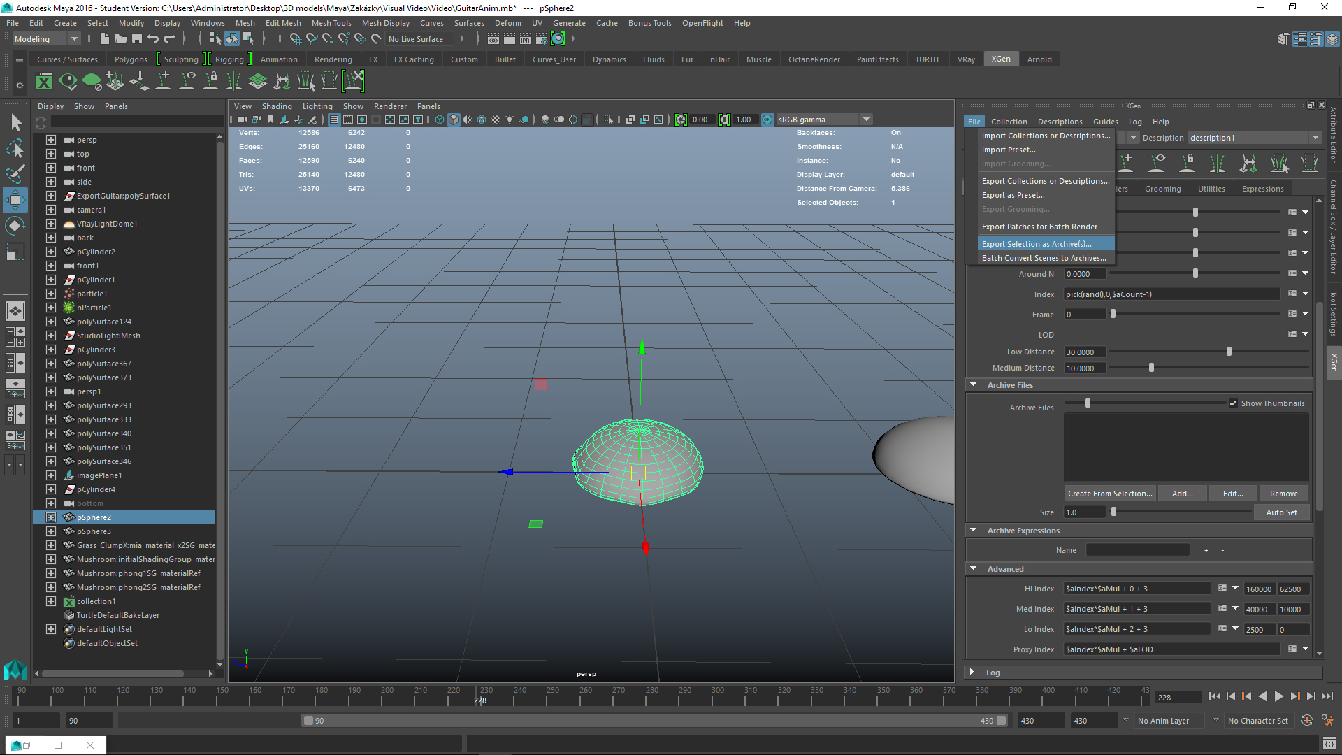 Problem With Exporting Xgen Archive Autodesk Community