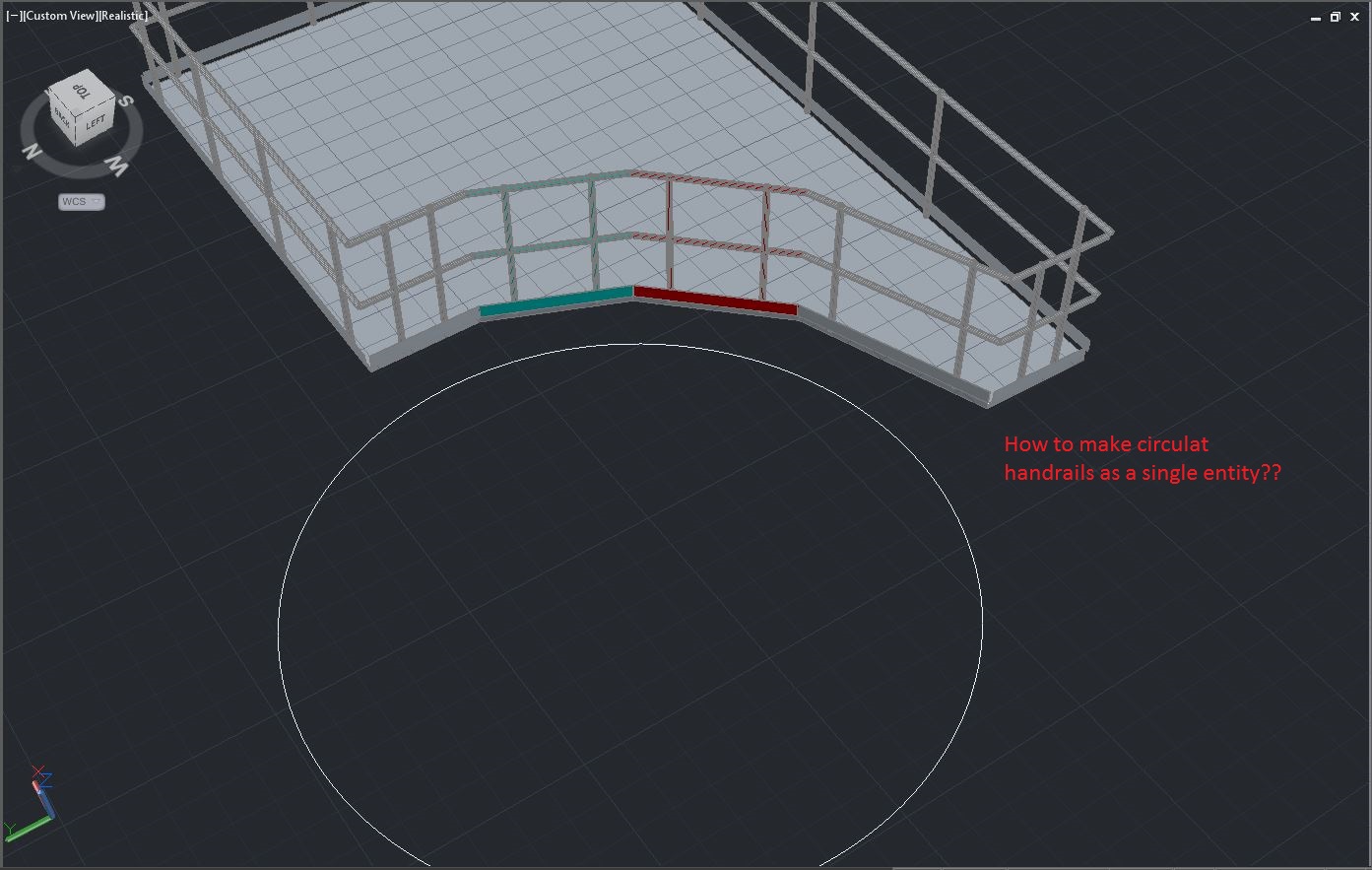 Circular Platform and its hand Rails modelling - Autodesk Community