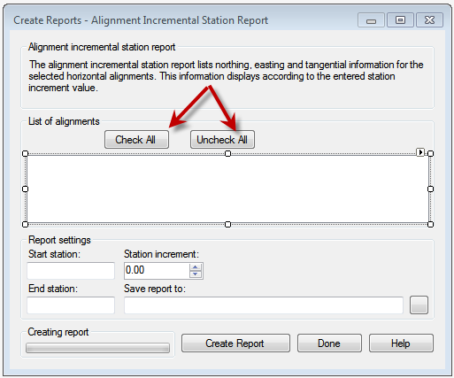 Solved: List of alignment selection solution (Incremental Stationing report.) - Autodesk Community