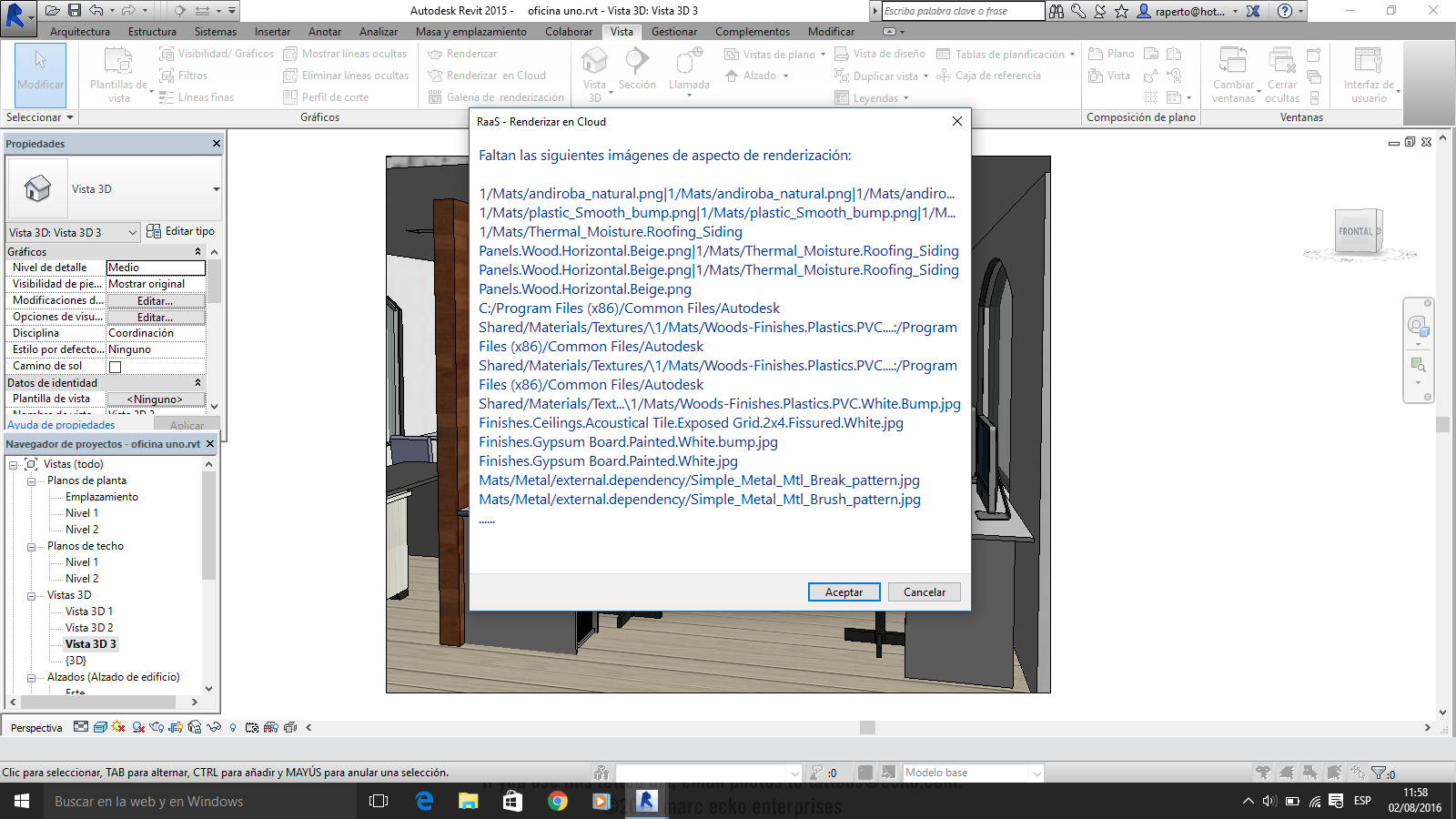 PROBLEM RENDER CLOUD missing the following aspect rendering images - Autodesk Community