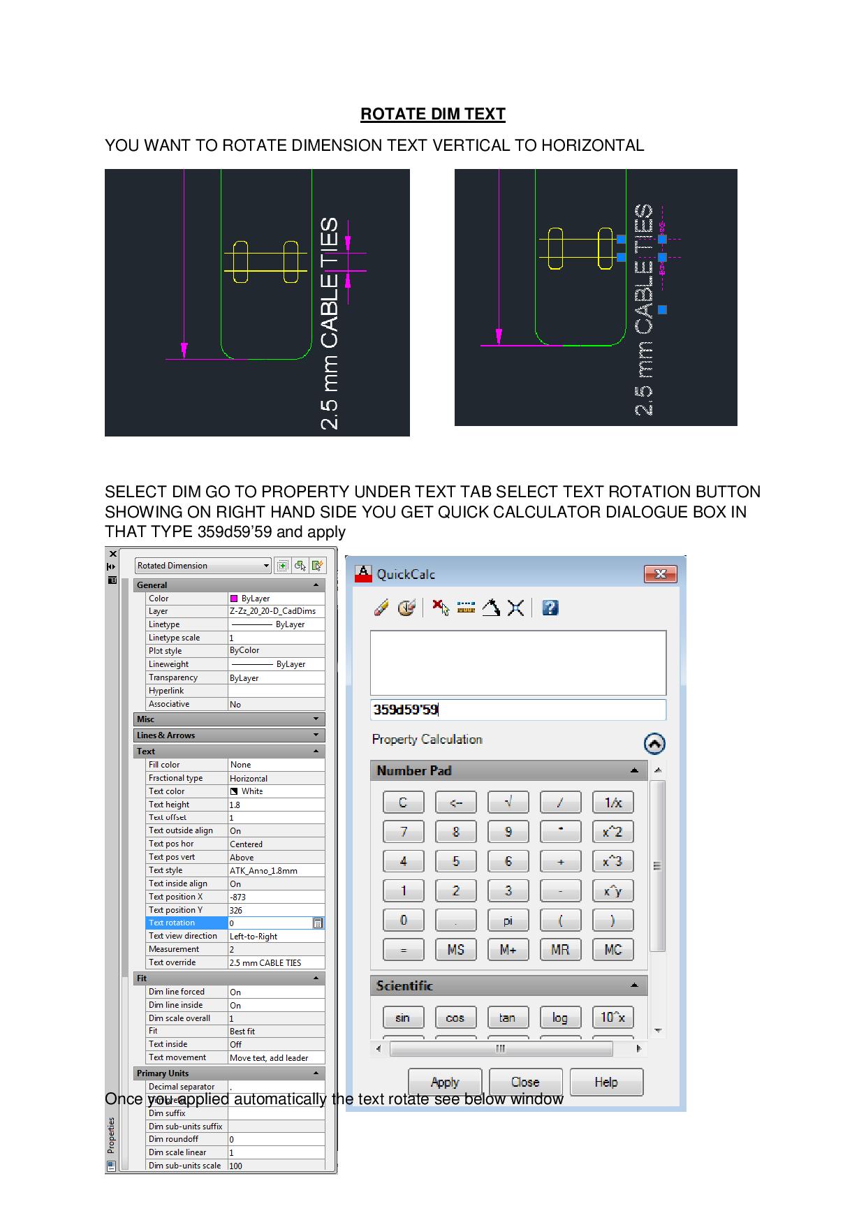 Rotate Dim Text Autodesk Community