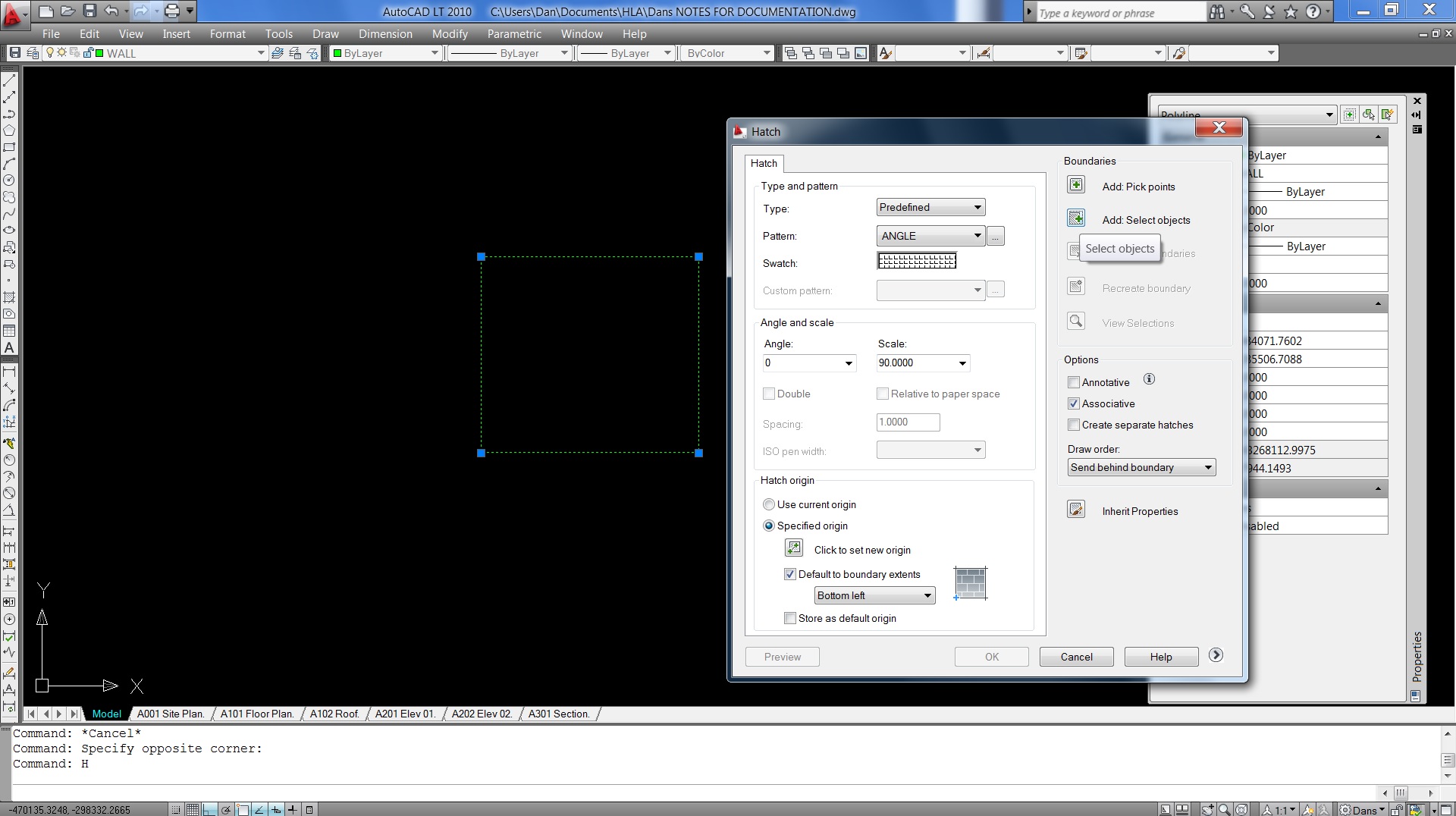 PRE-SELECTING AN OBJECT FOR HATCH - Autodesk Community