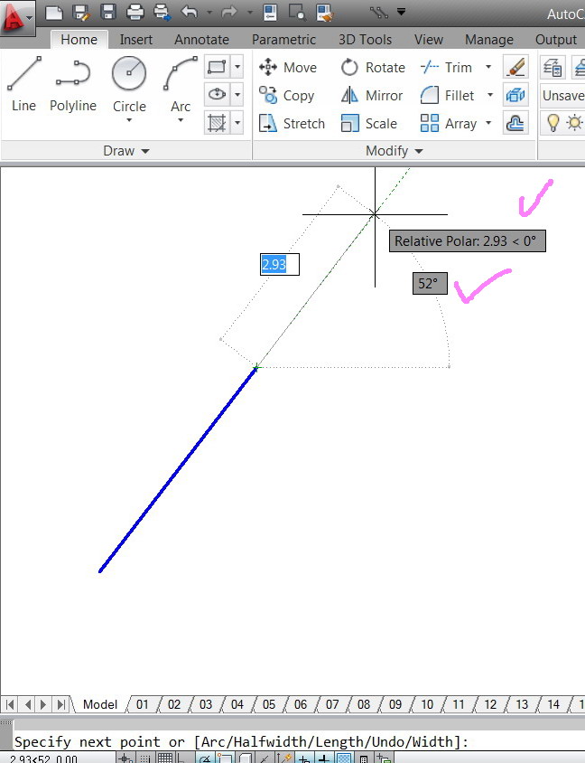 What is the most efficient way to draw a line inclined by - Autodesk ...