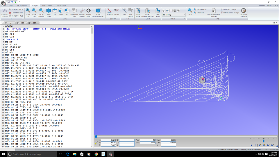 Solved: Milltronics post going G2 (CW) when it should go G3 (CCW) on a few arcs - Autodesk Community
