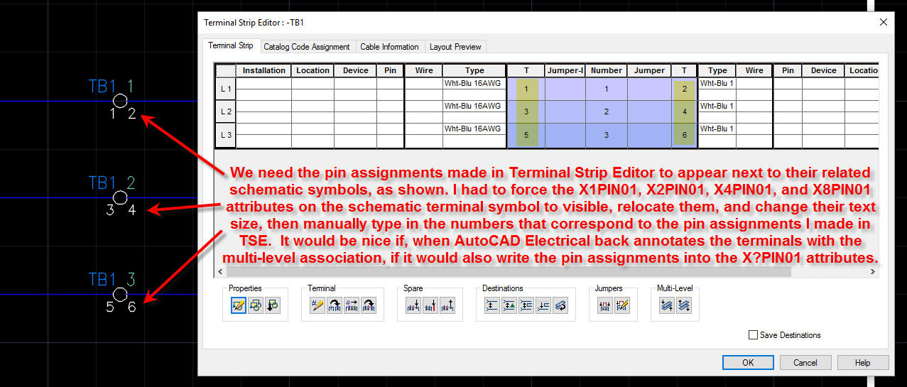 Terminal Strip Editor needs to update X?PIN01 attributes on schematic ...