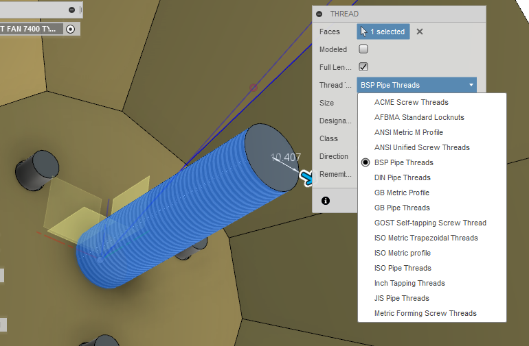 no thread options for BSC (British Standard Cycle) Thread Data ...