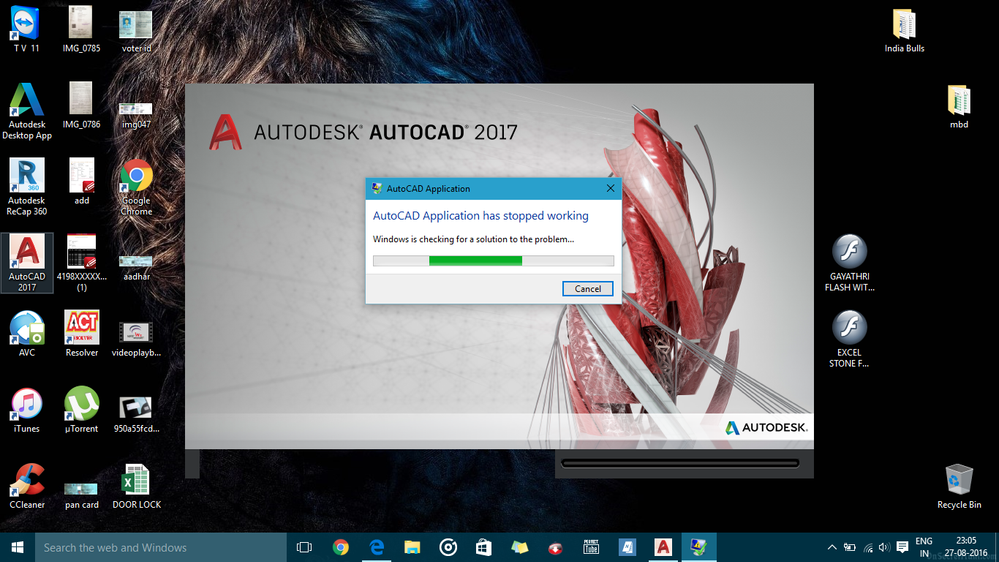 Autocad Application has stopped Working - Autodesk Community