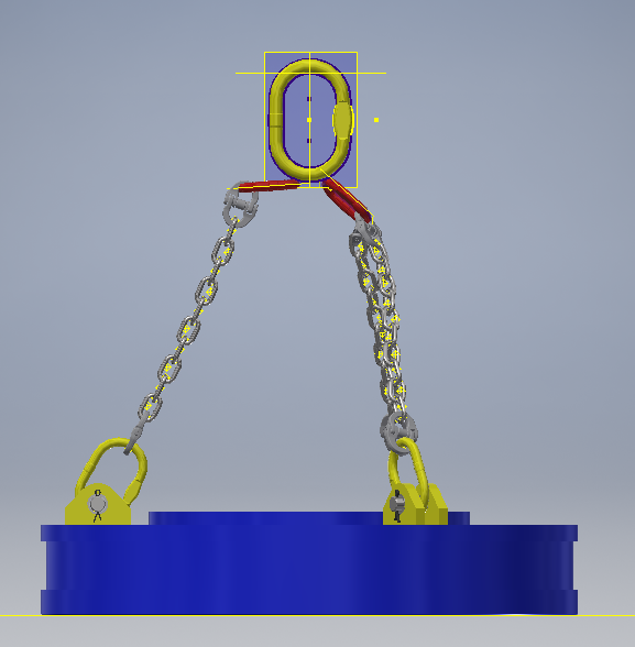 Error constraining a 3 legged chain sling using tangent constraint ...