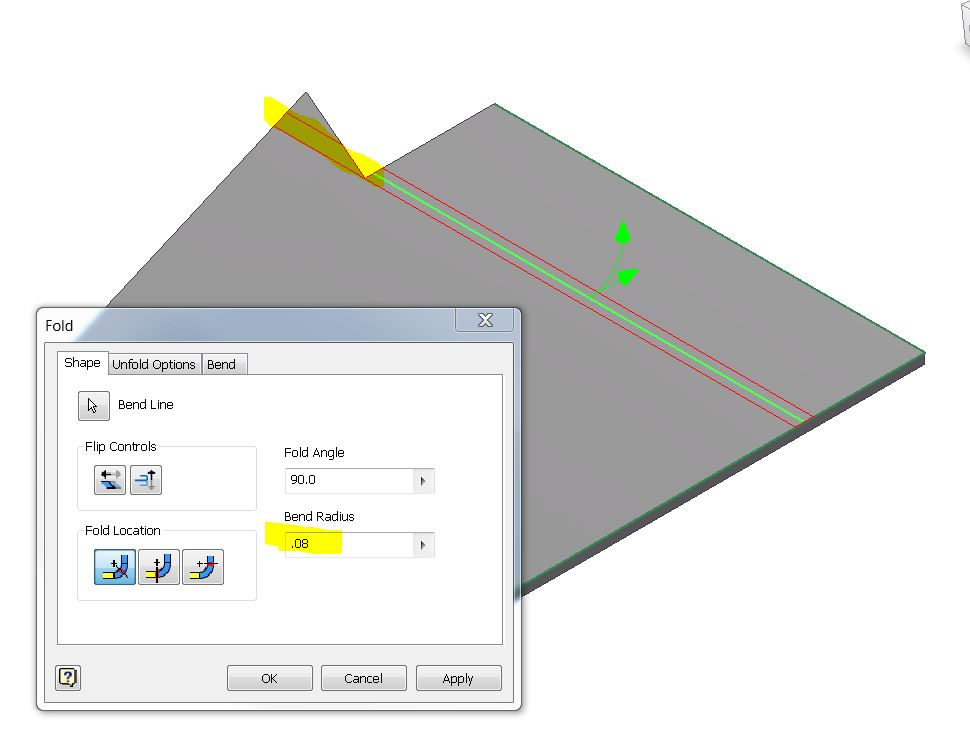 Sheet Metal fold past sketched bend lines - Autodesk Community