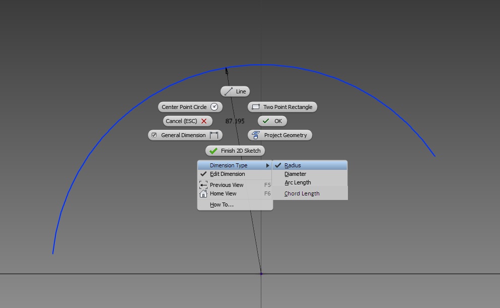 Chord length dimension type - autodesk