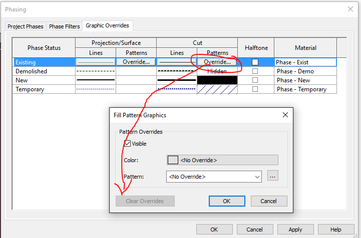 Solved: phase existing graphics overrides - Autodesk Community