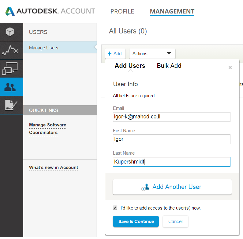 Solved: Unable to add user to AutoDesk account - Autodesk Community