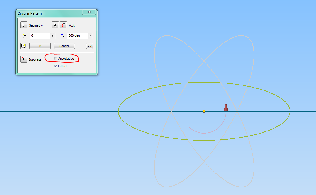 Solved Circular Pattern Ellipse Own Midpoint Not Possible Autodesk Community