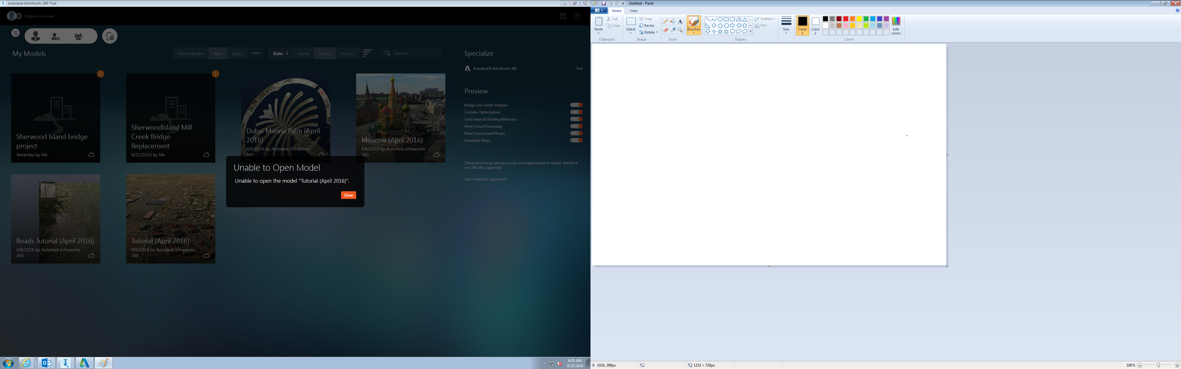 Infraworks 360 Model Can Not Be Opened Autodesk Community
