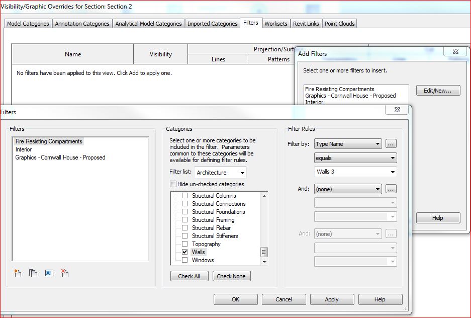 Solved: How to show and hide specific wall pattern through various views - Autodesk Community