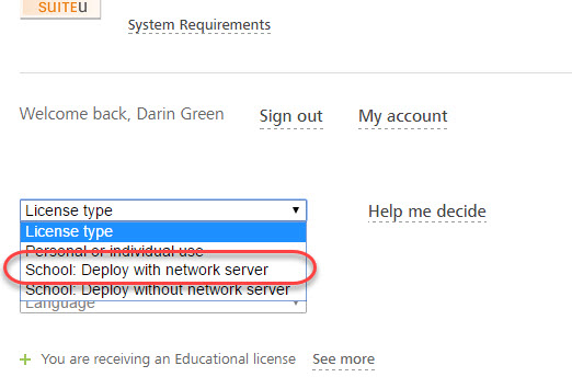 Licensing and Activation for free software use for High School Students ...